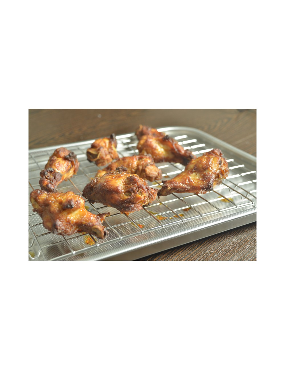 PLAT INOX AVEC GRILLE 40 x 28 x 3 CM - MATERIEL DE CUISINE - E.DEHILLERIN