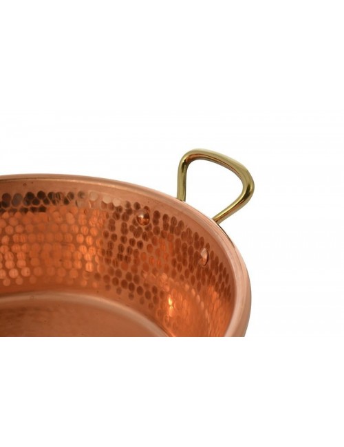 HAMMERED COPPER JAM PAN BRONZE HDL-COOKING UTENSIL Choix diamètre (cm) 36