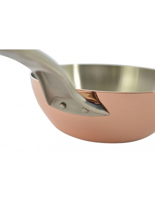 CURVED SAUTE PAN IN COPPER S/STEEL - INDUCTION-COOKING UTENSIL Choix ...