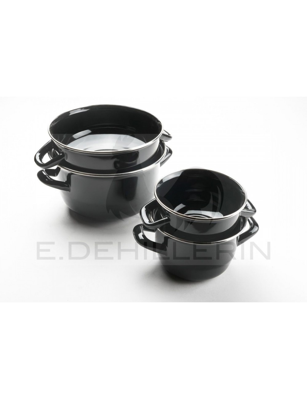 MUSSEL POT ENAMELED STEEL SMALL SIZE-COOKING UTENSIL