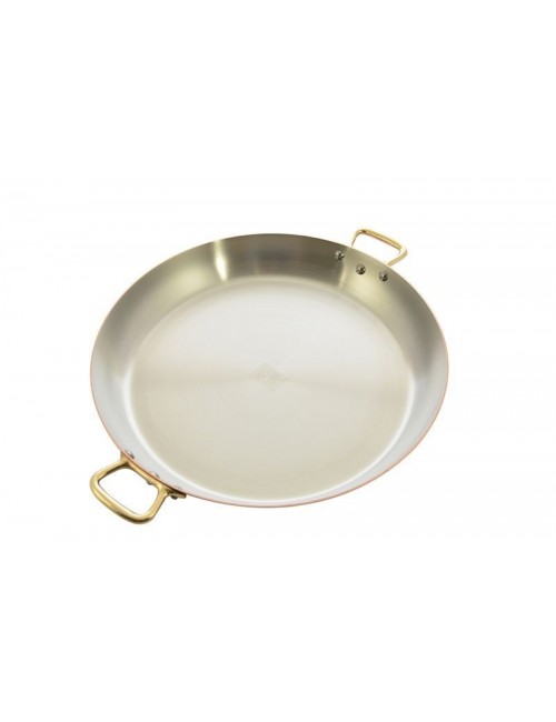 PLAT A PAELLA ROND CUIVRE INOX D35 - MATERIEL DE CUISSON